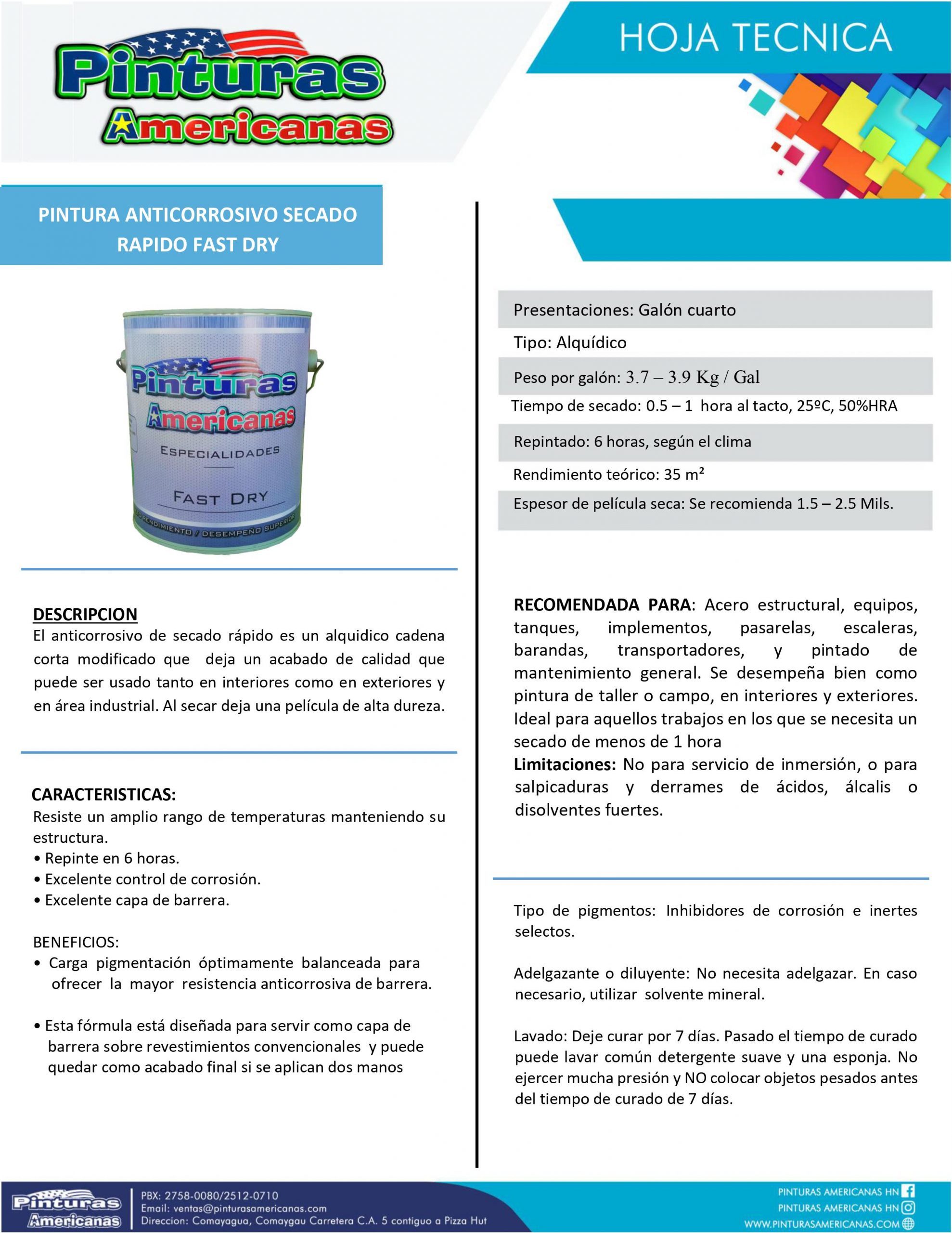 Pintura de Secado Rápido Fast Dry – Pinturas Americanas